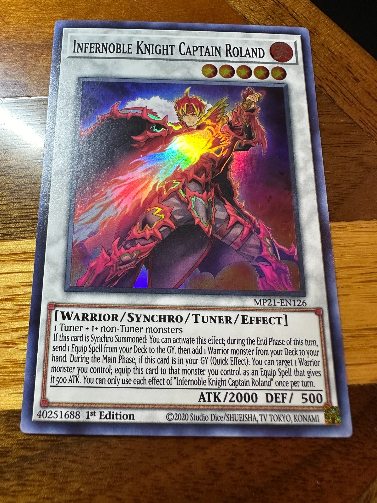 Infernoble Knight Captain Roland MP21-EN126 1st Edition Super Rare PL ...