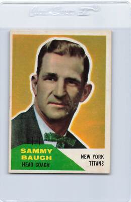 1960 Fleer #20 Sammy Baugh Titans EX/MT 573 | eBay