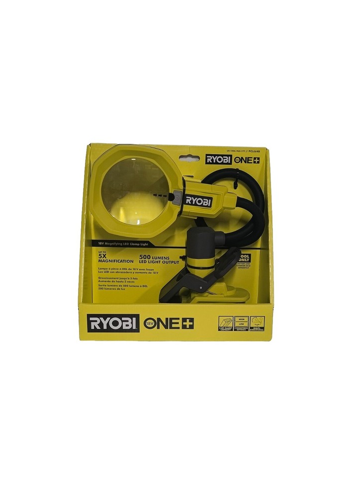 RYOBI PCL664B 18V ONE+ Magnifying Clamp Light - (TOOL ONLY) NEW !!! | eBay