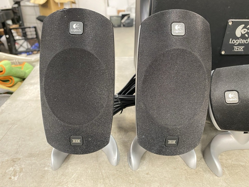 Complete Logitech Z-5300 5.1 THX Computer Surround Sound System - SHOWN ...