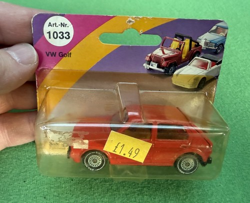 Siku VW Golf LS 1033 Red Orange die-cast model car with original box ...
