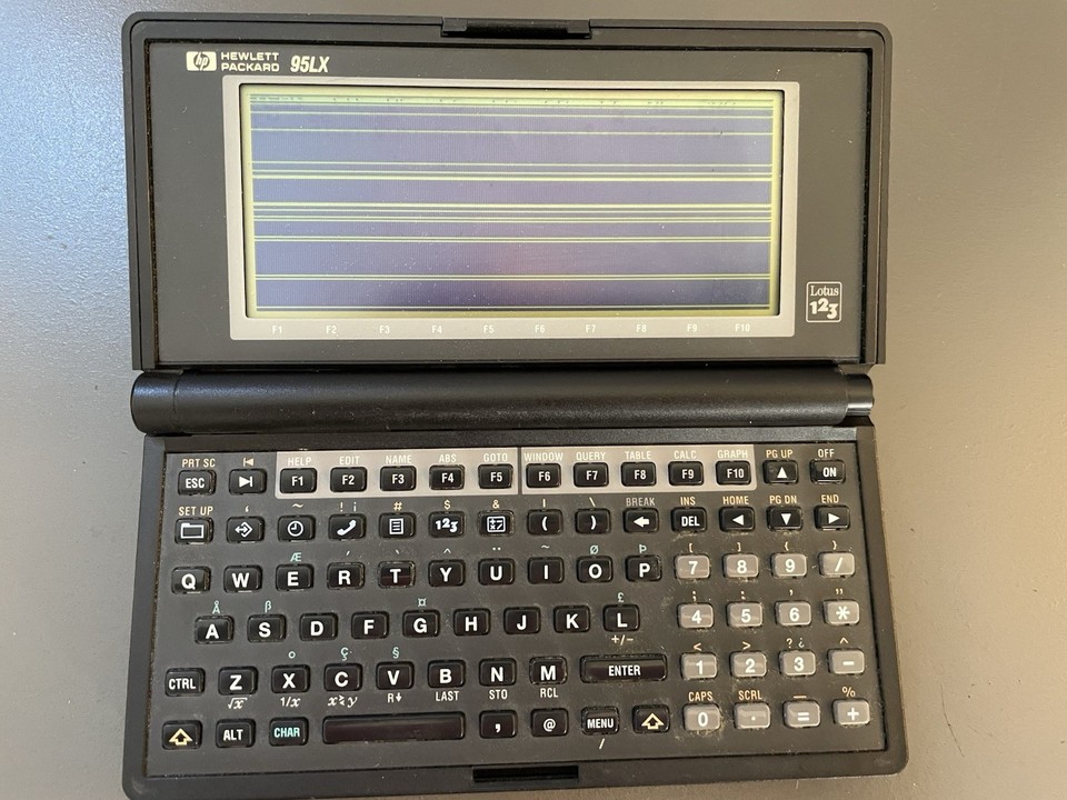 Hewlett Packard HP 95LX Palmtop Handheld Computer MS-DOS for Parts or ...