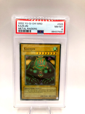 Yu-Gi-Oh! Kazejin MRD-026 FADED PSA 8 Mint Card Metal Raiders YUGIOH | eBay