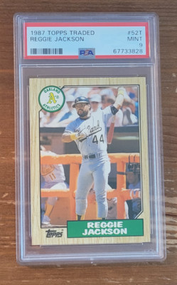 1987 Topps Traded #52T Reggie Jackson PSA 9 Oakland Athletics (C) | eBay