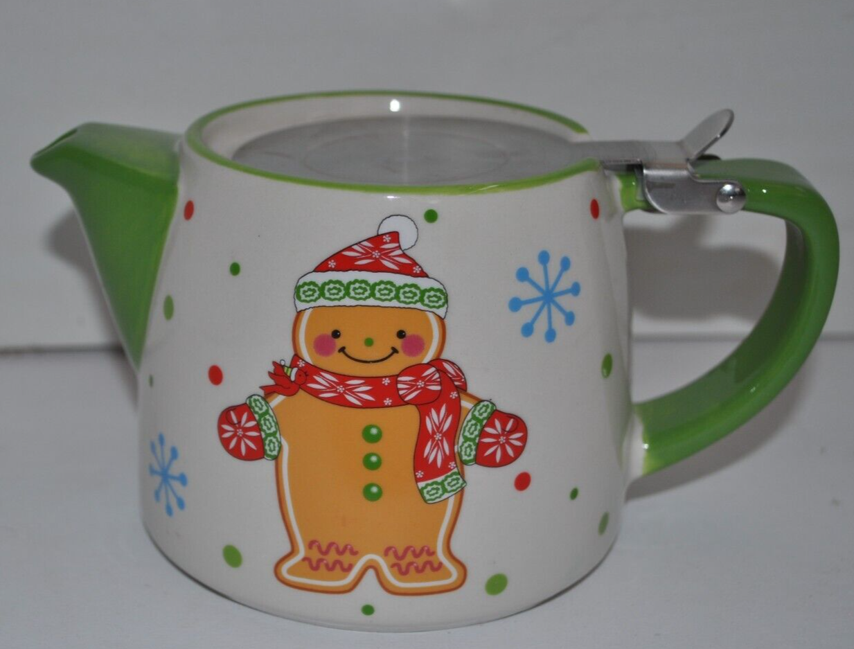 CHRISTMAS TEMPTATIONS GINGERBREAD MAN TEAPOT 18 OZ | eBay