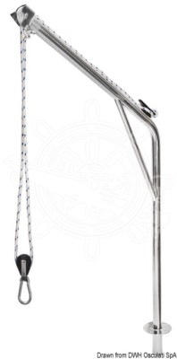 One Stainless Steel Davit - Engine Hoist - Single Davit - Outboard Lift ...