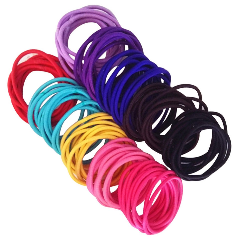 50 Pcs Adult Hair Rubberband Colors Ties Colorful Elastics Hairdos ...