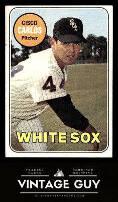 1969 Topps #54 Cisco Carlos Vintage Chicago White Sox Baseball Card | eBay