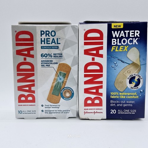 2-Pack Band-Aid Adhesive Bandages Pro Heal With Hydrocolloid & Water ...