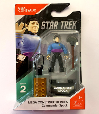 NEW Star Trek Commander Spock MINIFIG Mega Construx SERIES 2 BUILDING ...