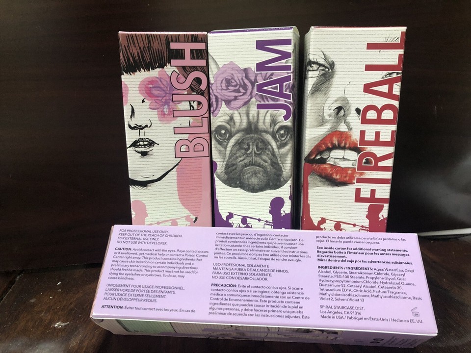 Pulp Riot Semi-Permanent Hair Color (Sets), 4 oz. Lilac, Blush, Jam ...