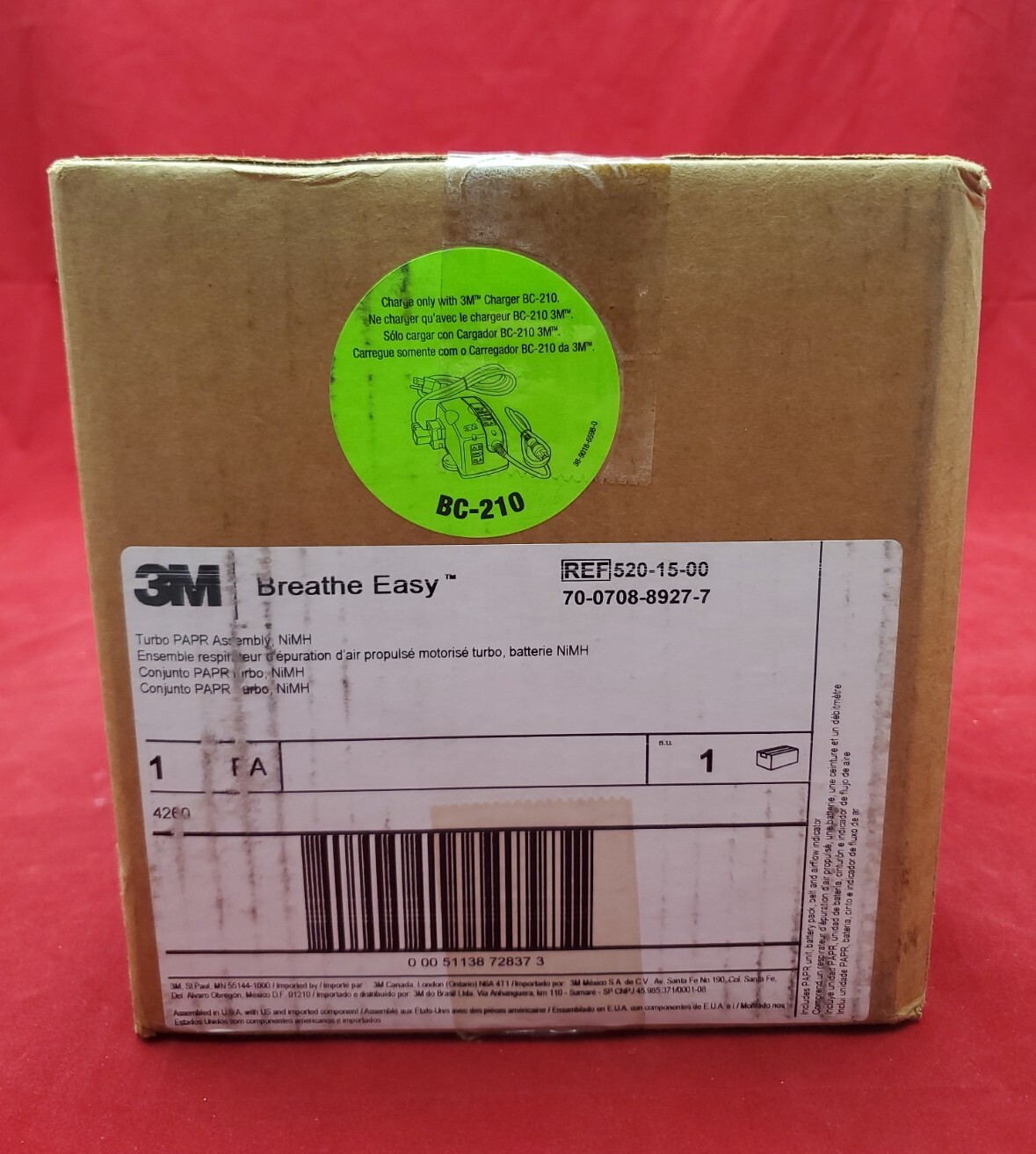 3M Breathe Easy Turbo Air Purifying Respirator (PAPR) 022-00-03R01 ...