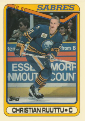 1990-91 Topps Tiffany #182 CHRISTIAN RUUTTU - Buffalo Sabres | eBay.de