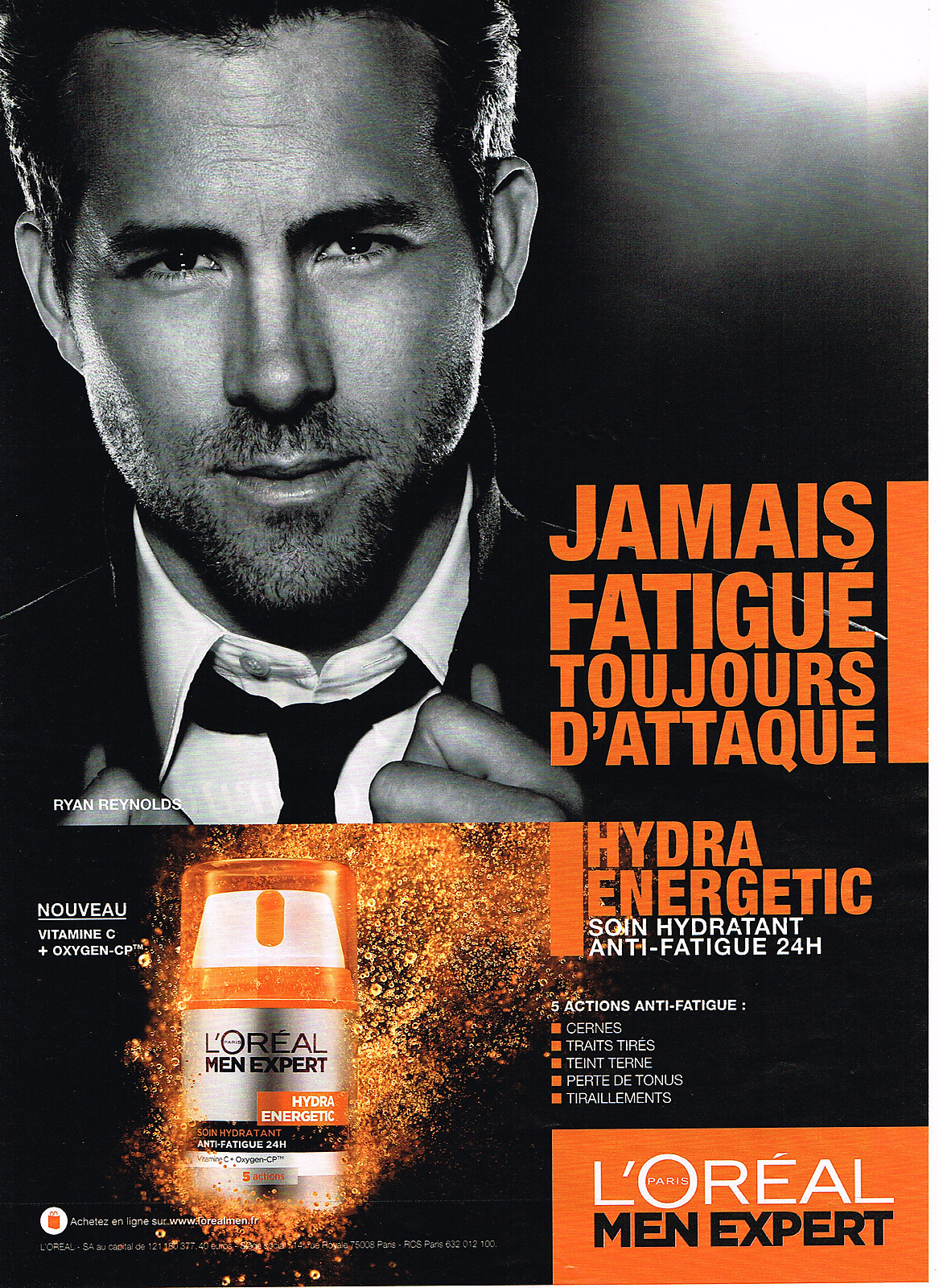 PUBLICITE ADVERTISING 045 2014 L'OREAL MEN EXPERT avec RYAN REYNOLDS ...