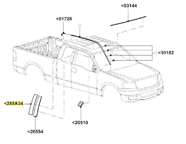 NEW OEM 2007-2014 Ford F-150 Super Cab RIGHT Rear Door Window Moulding ...