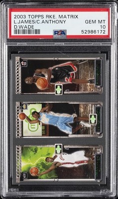 2003 TOPPS RC MATRIX CARMELO ANTHONY/DWYANE WADE/LEBRON JAMES ROOKIE RC ...
