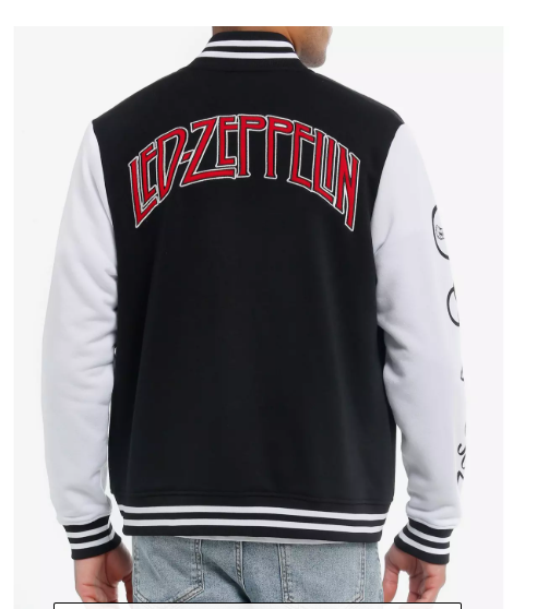Led Zeppelin ICARUS Varsity Jacket Men's Size LARGE Hot Topic New With ...