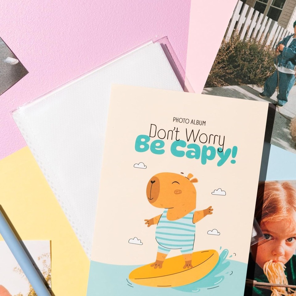 Charming Capybara Photo Album | 36 Pockets - A Delightful Gift for ...