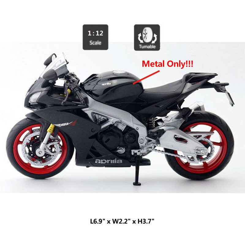 1/12 Scale Aprilia RSV4 RR1000 Motorcycle Model Diecast Motorbike Model ...