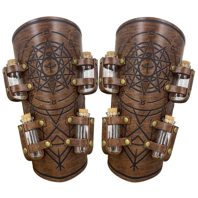 Middle Ages Gauntlet Medieval LARP Wrist Bracer Vial Gauntlet for Photo Props | eBay