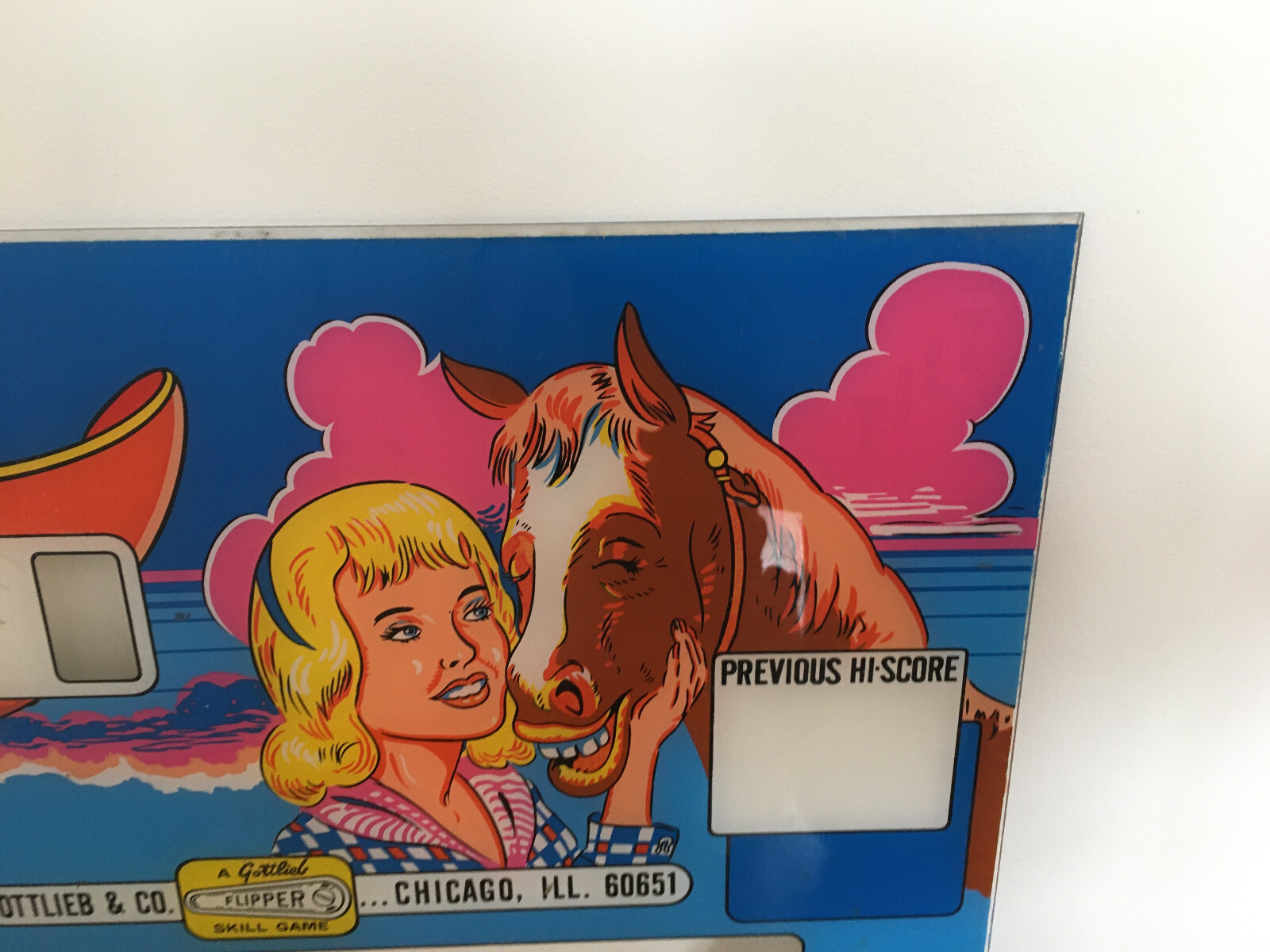 Gottlieb Cow Poke pinball machine backglass 1965 | eBay UK