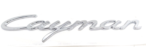 Porsche Cayman 981 & 718 Rear Badge Script Galvano Silver Chrome - Box ...