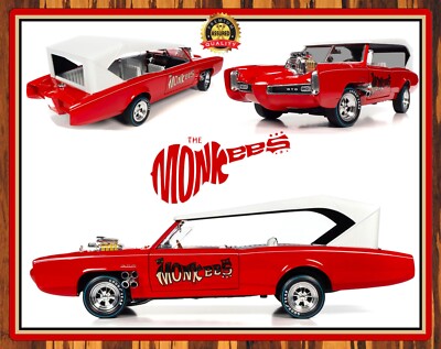1966 The Monkees - Monkeemobile GTO - Metal Sign 11 x 14 | eBay