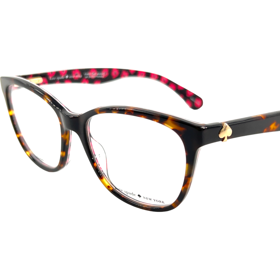 Kate Spade Atalina Womens Plastic Eyeglass Frame 02VM Havana Pattern 51 ...