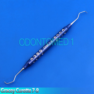 Dental Gracey Curette 7/8 Periodontal Hollow Handle Blue Color Surgical ...
