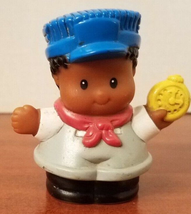 Fisher Price Little People Michael Train Conductor Engineer with Clock ...