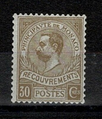 MONACO STAMP POSTAGE DUE YVERT TAXE # 10 " PRINCE ALBERT 1st 30c " MNH ...