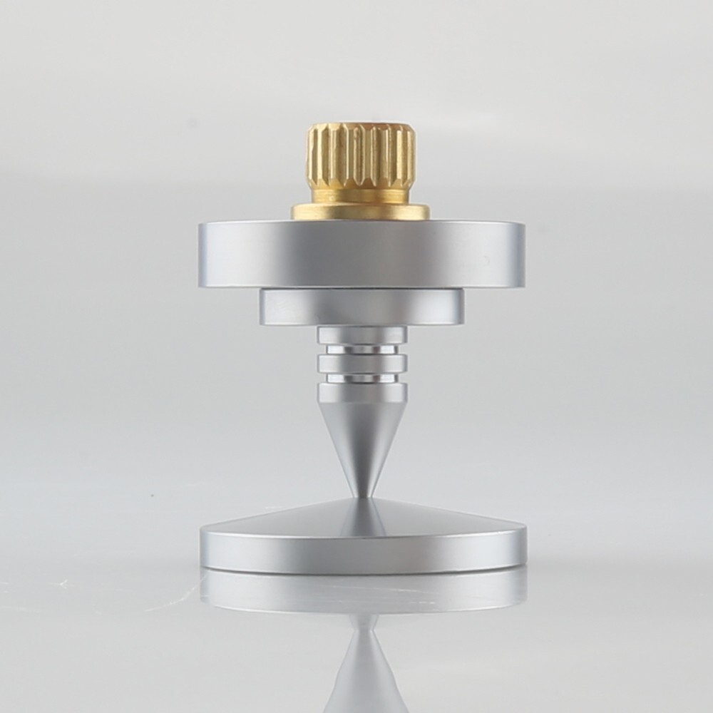 4PCS Silver Speaker Spike Isolation Feet Brass Cone Turntable Amplifier ...