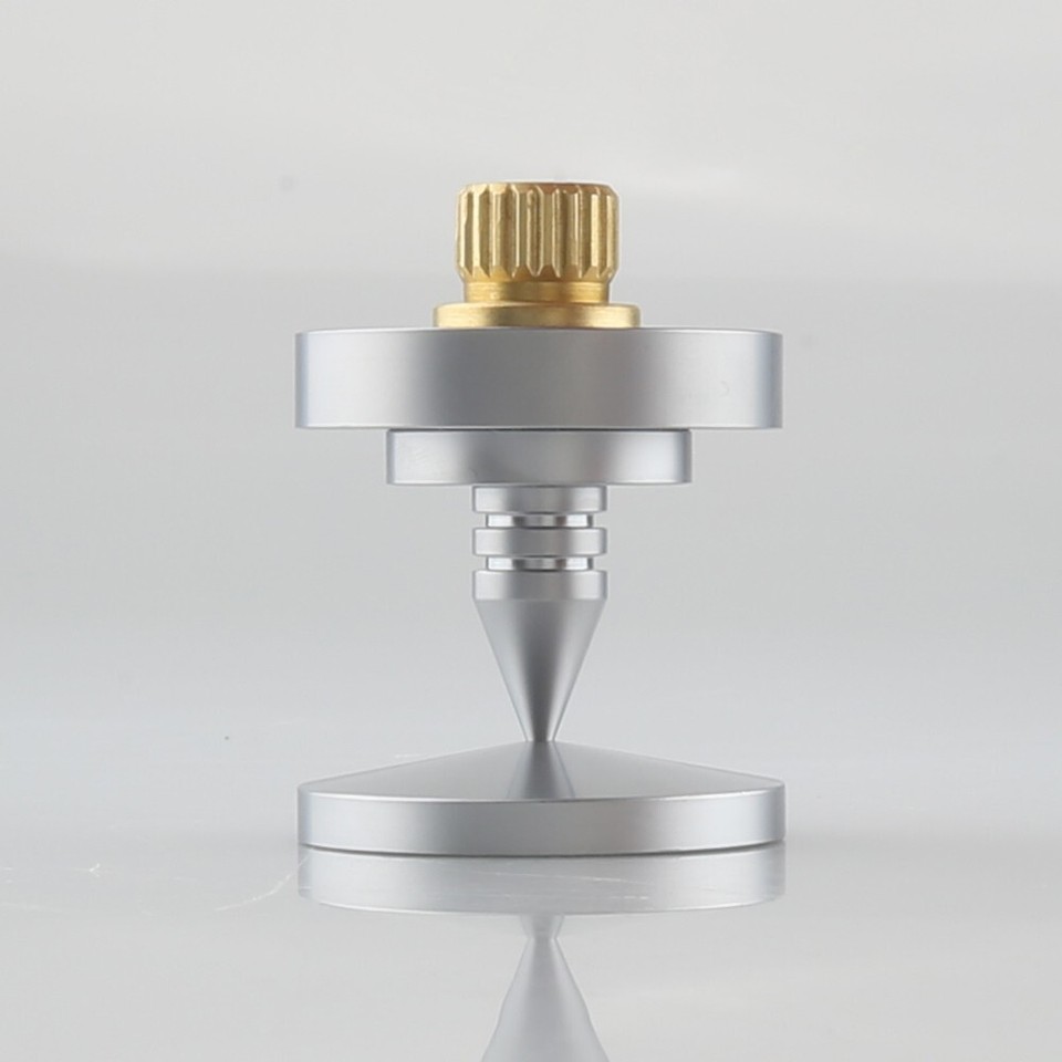 4PCS Silver Speaker Spike Isolation Feet Brass Cone Turntable Amplifier ...