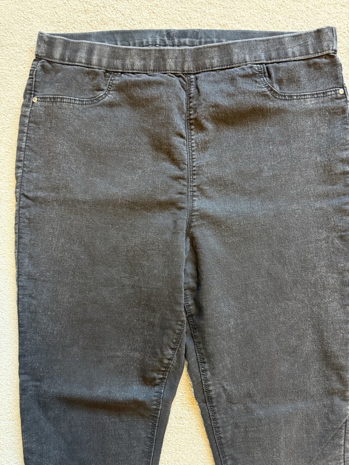 Matalan black/grey stonewashed jeggings/leggings - size 16 | eBay UK