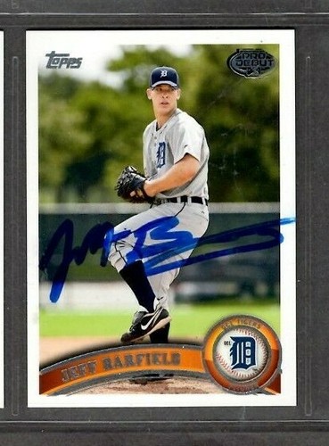 2011 Topps Pro Debut #240 Jeff Barfield GCL Tigers Signed Autograph ...