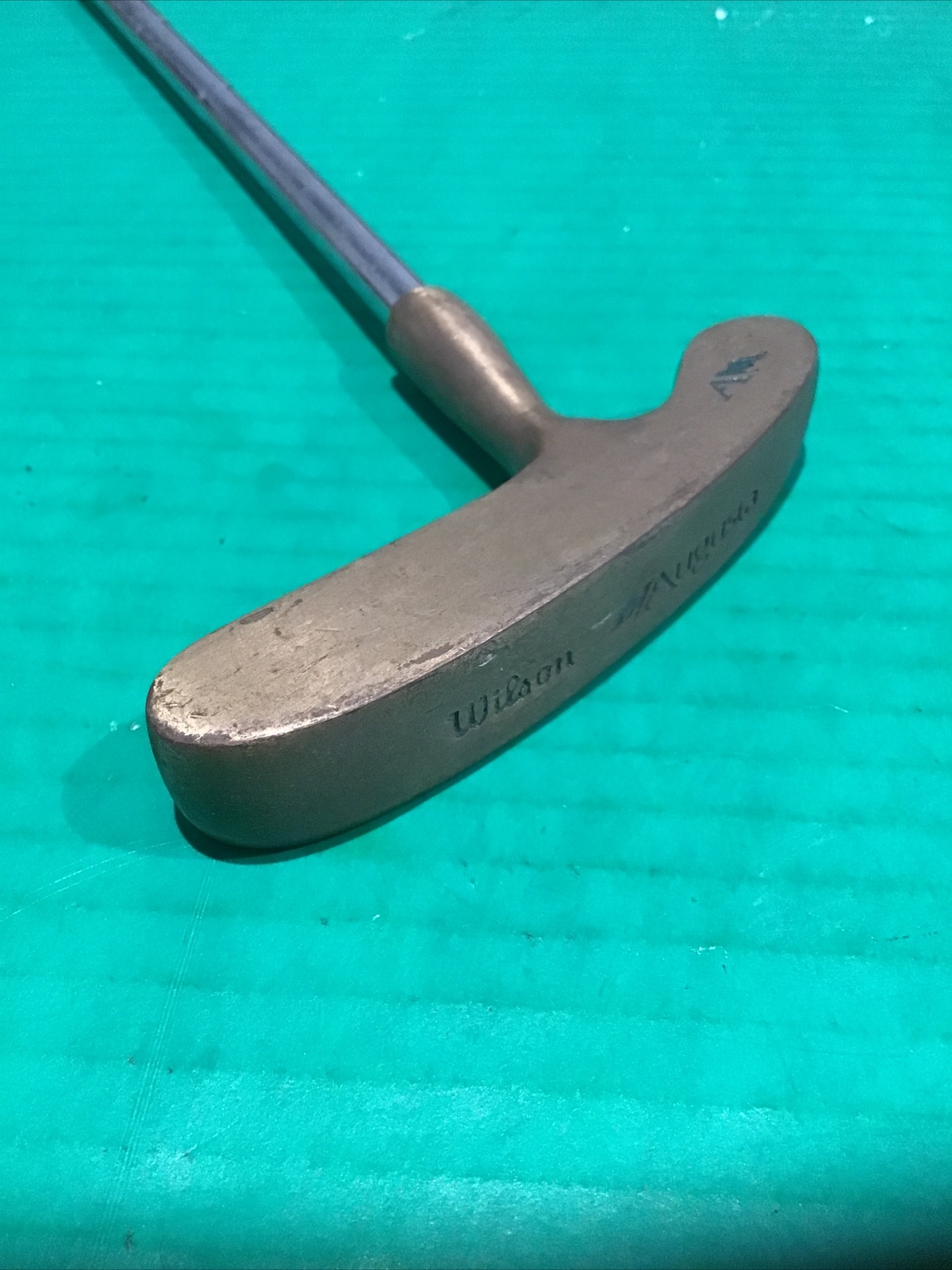 Wilson Augusta 35" Brass putter 2-Way Vintage Original Grip Golf Club ...