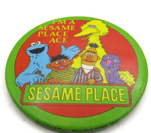 Sesame Street Sesame Place Pin Button I'm A Sesame Place Ace Vintage | eBay
