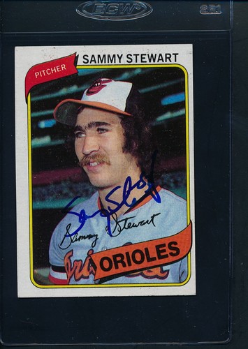 1980 Topps #119 Sammy Stewart Orioles Signed Auto *43749 | eBay