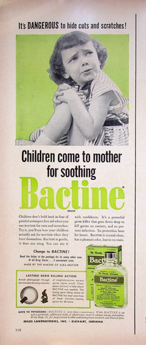 1954 Bactine Relieves Pain & Itching Vintage Print Ad Children Mother ...