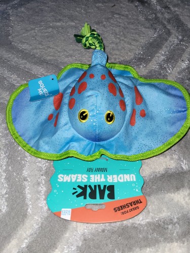 New BARK - Under The Seams "Manny Ray" Dog Toy -All Sizes- Rope, Squeak ...