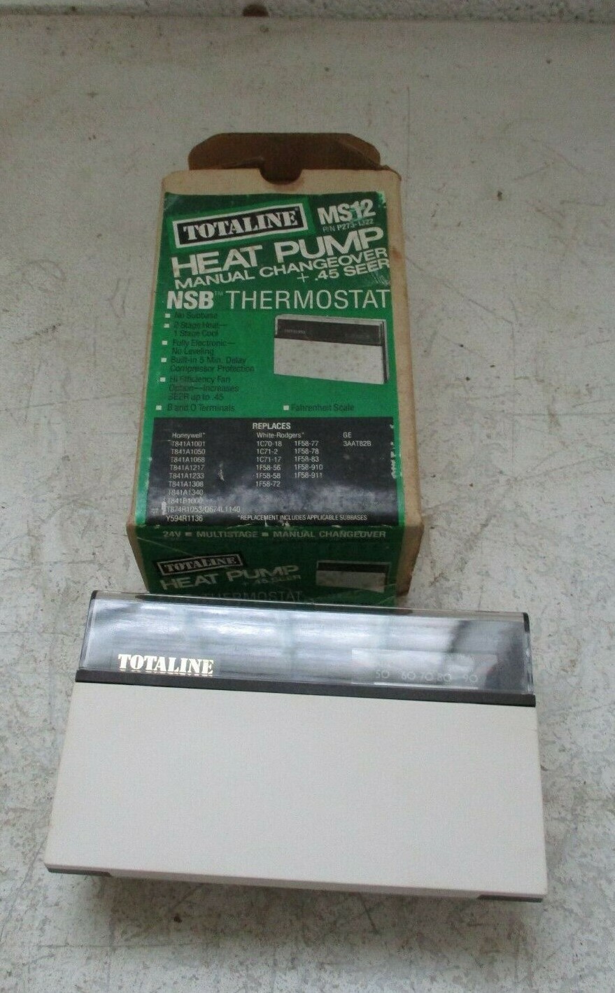 TOTALINE P273-1322 HEAT PUM ANUAL CHANGEOVER NSB THERMOSTAT NOS FREE ...