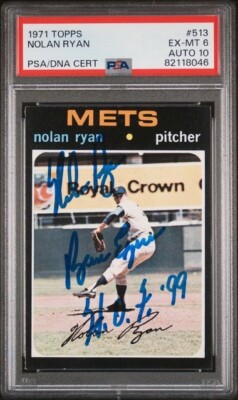1971 Topps #513 Nolan Ryan signed inscribed auto card PSA DNA 6 10 | eBay