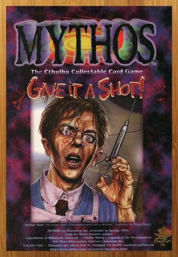 1996 Mythos CCG Print Ad/Poster Lovecraft Cthulhu TCG Trading Card Game ...