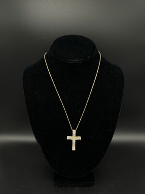 Sonia Bitton 14K Gold Diamond Cross Necklace | eBay