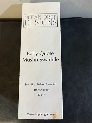 Ocean Drop Designs NEW Baby Quote Muslim Swaddle Blanket God Child ...