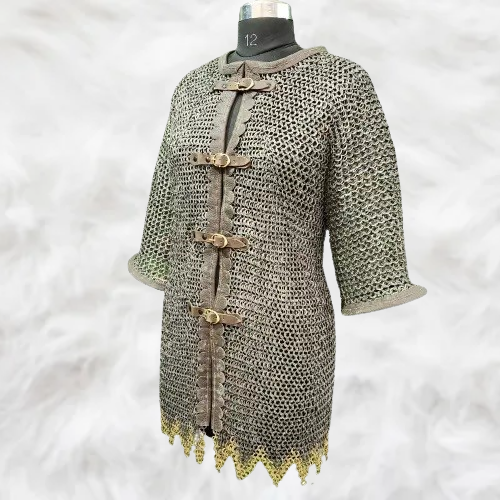 Titanium chainmail Medieval Armor Chainmail Shirt Flat Ring All Ring ...