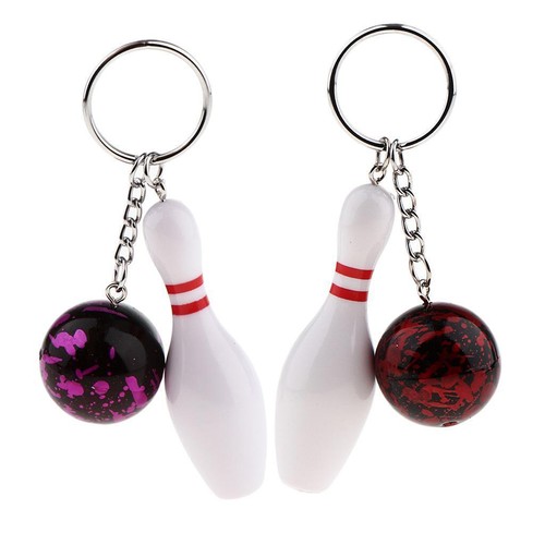 Novelty Bowling Pin and Ball Key Chain Pendant Mini Keychain | eBay