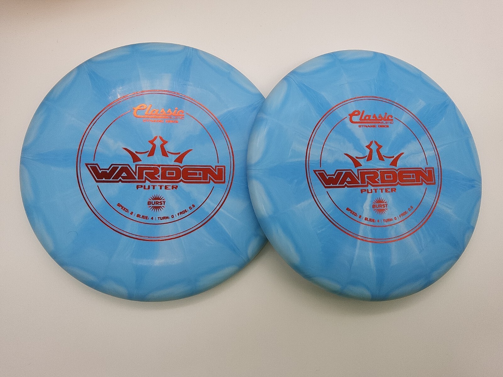 Dynamic Discs Classic Blend Burst Warden disc golf putter matching pair ...
