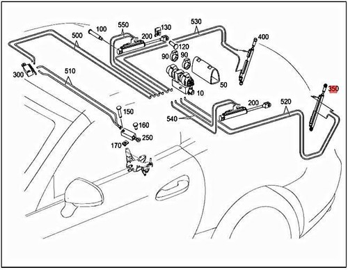 Genuine MERCEDES R172 SLC R172 SLK Hydraulic cylinder 1728000372 | eBay