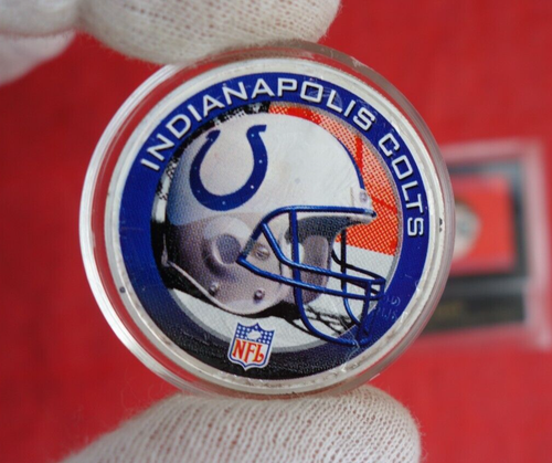 INDIANAPOLIS COLTS 1 Oz American Silver Eagle $1 US Coin Colorized NFL ...